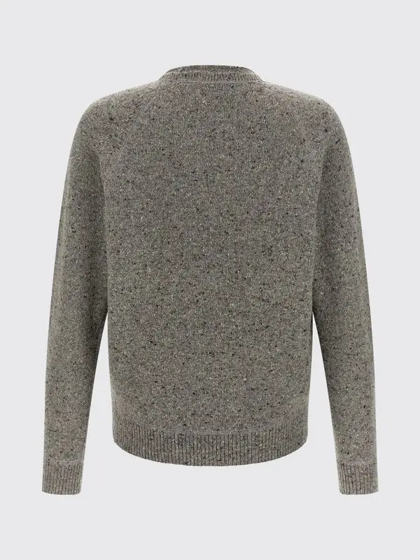 Dsquared2 Wool Blend Crew Neck Jumper With Embroidered Logo - Grey