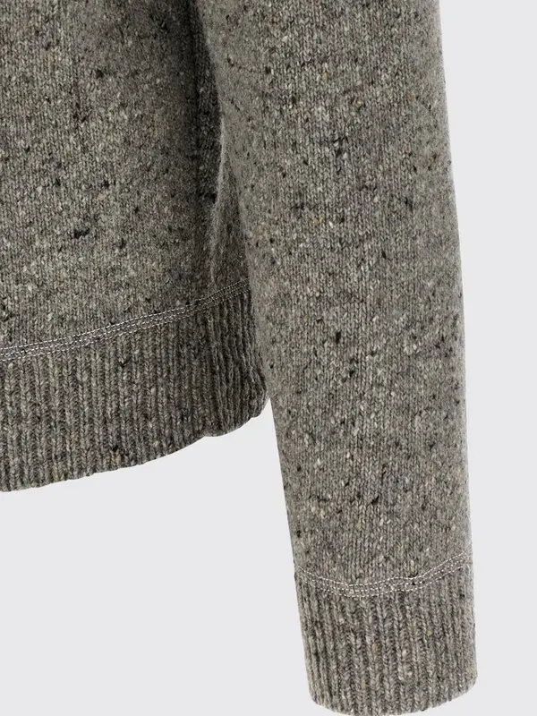 Dsquared2 Wool Blend Crew Neck Jumper With Embroidered Logo - Grey