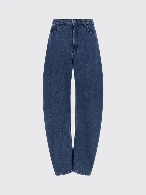 ROTATE BY BIRGER CHRISTENSEN High-waisted Baggy Jeans In Organic Cotton Denim - Blue