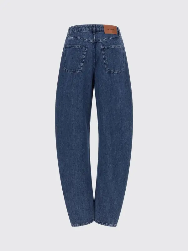 ROTATE BY BIRGER CHRISTENSEN High-waisted Baggy Jeans In Organic Cotton Denim - Blue