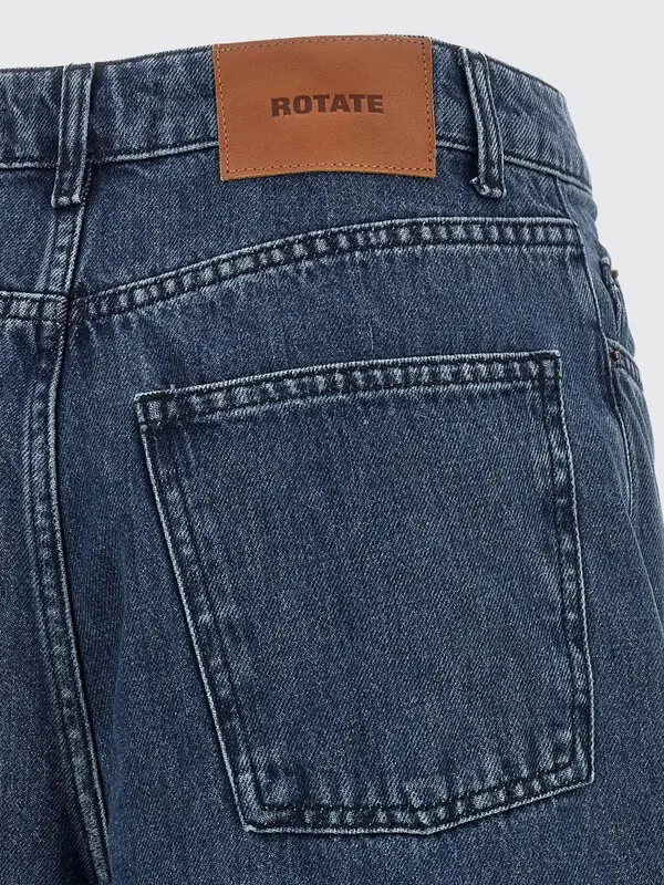 ROTATE BY BIRGER CHRISTENSEN High-waisted Baggy Jeans In Organic Cotton Denim - Blue