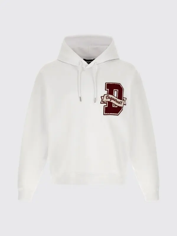 Dsquared2 Cotton Hoodie With Contrast Logo