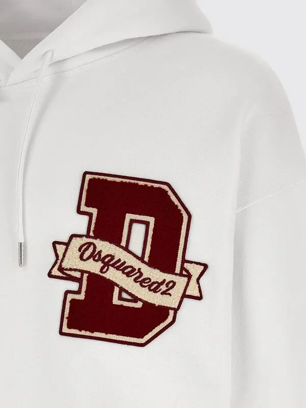 Dsquared2 Cotton Hoodie With Contrast Logo