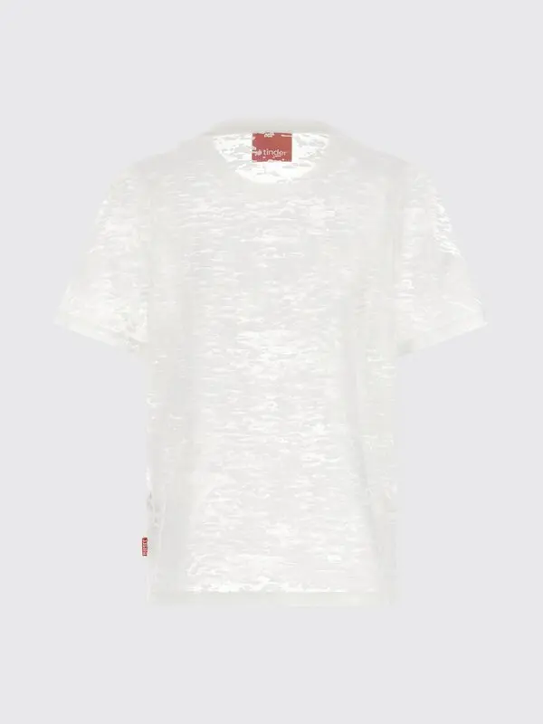 DIESEL® Crewneck T-shirt In Stretch Cotton Blend With Contrast Logo
