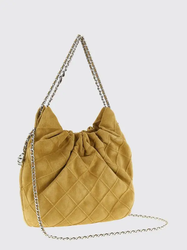 Tory Burch Fleming Quilted Calfskin Leather Mini Bag With Double T Logo