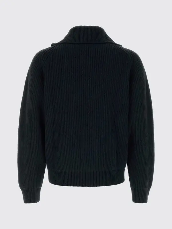 JIL SANDER High Neck Half-zip Jumper In Pure Wool - Black