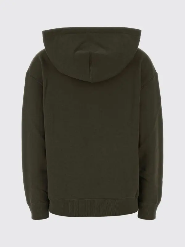 JIL SANDER Relaxed-fit Cotton Hoodie With Drawstring Hood And Contrast Logo - Green