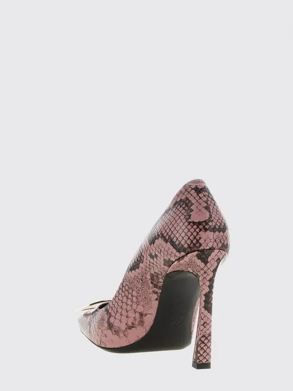 ROGER VIVIER Trompette Python-print Leather Pumps - Violet