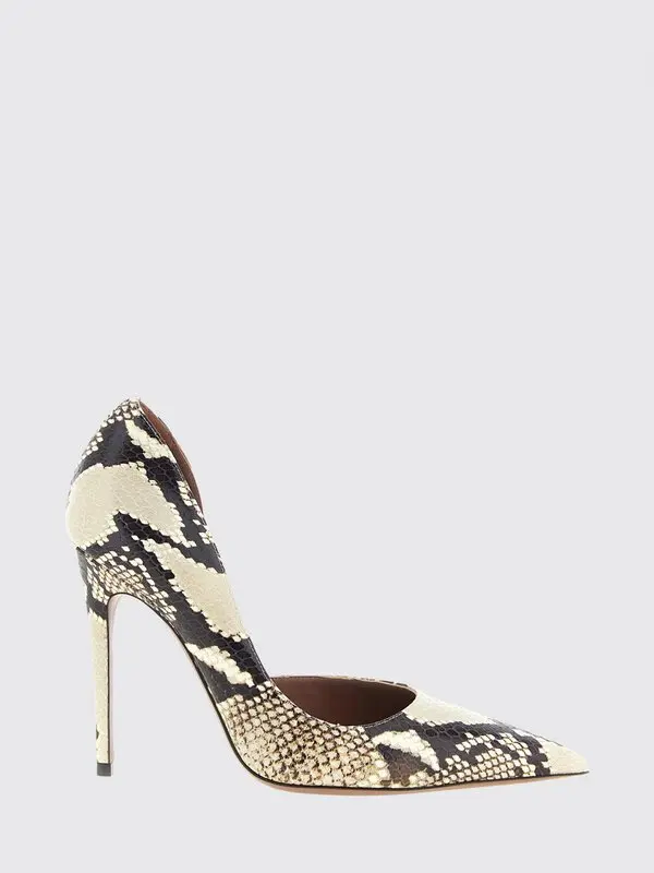 Paris Texas Vera Python-print Calfskin Stiletto Pumps - Beige