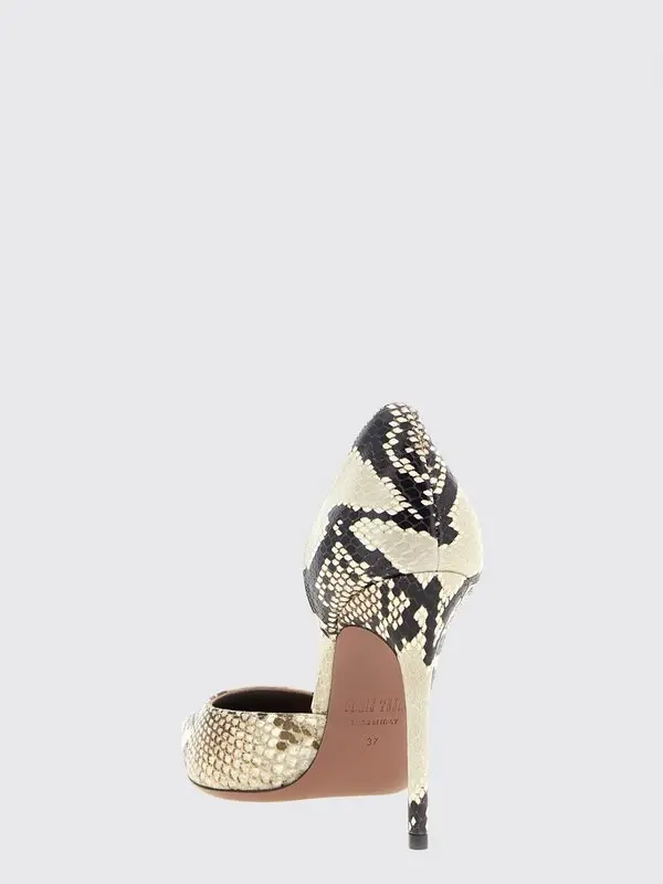 Paris Texas Vera Python-print Calfskin Stiletto Pumps - Beige