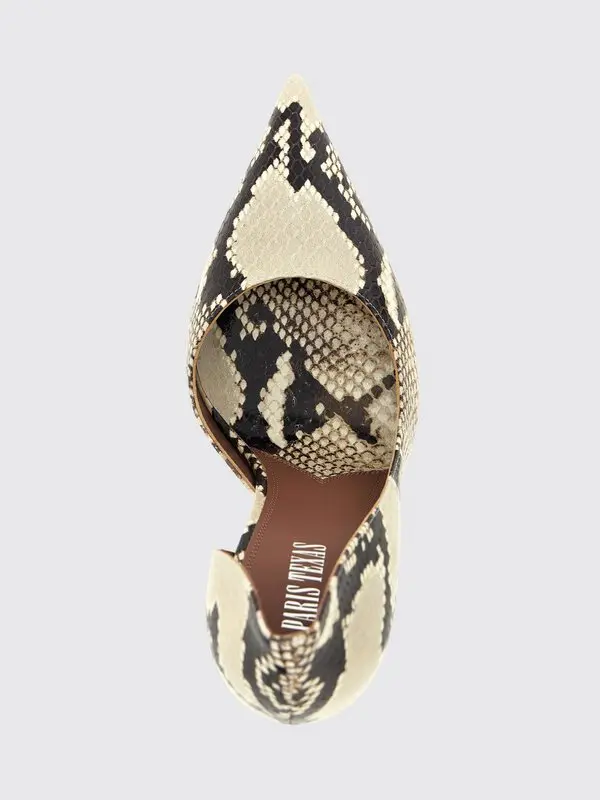 Paris Texas Vera Python-print Calfskin Stiletto Pumps - Beige