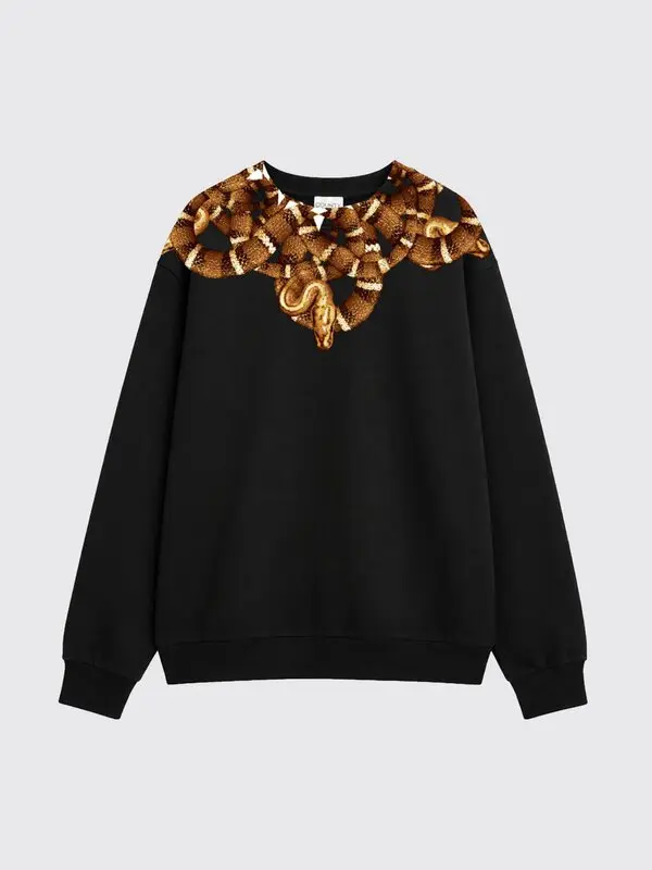 COUNTY OF MILAN Cotton Crew Neck Sweatshirt With Graphic Print - Black