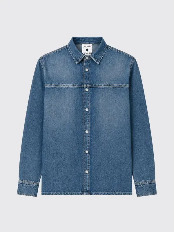 COUNTY OF MILAN Long-sleeved Monogram Print Shirt