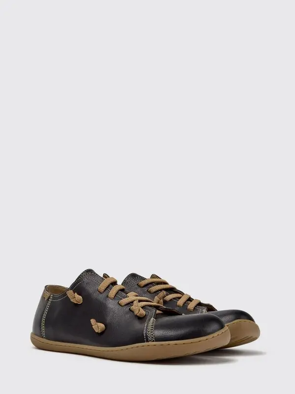 Camper Leather Slip-on Trainers With Embroidered Detail
