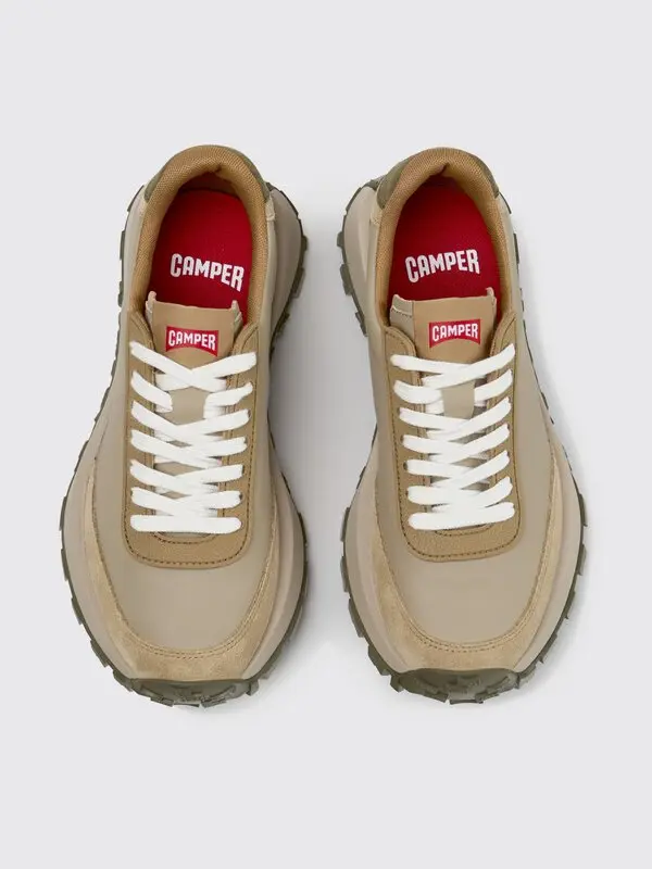 Camper Drift Trail Suede Low-top Trainers With Vibram Sole - Beige