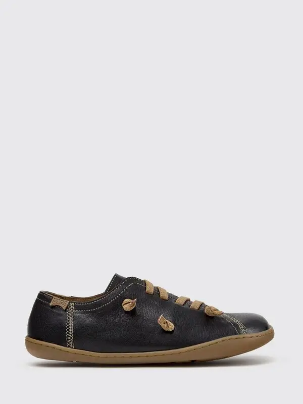 Camper Grained Leather Slip-on Trainers - Black
