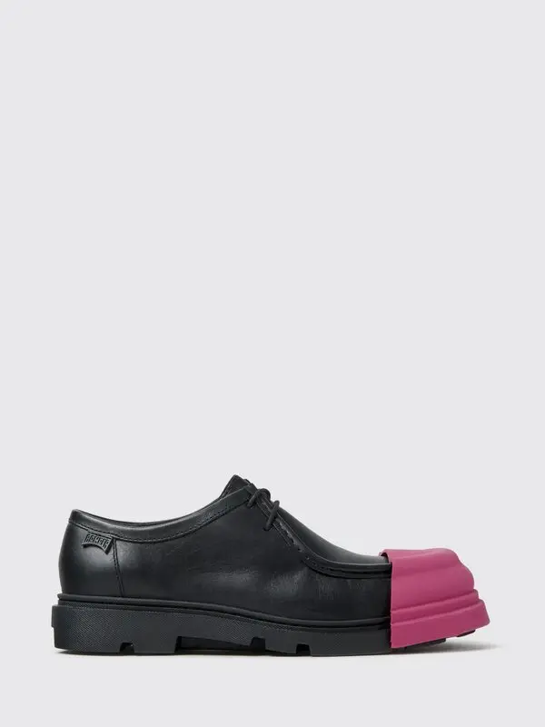 Camper Bicolour Calfskin Leather Lace-up Shoes With Rubber Toe Reinforcement - Black