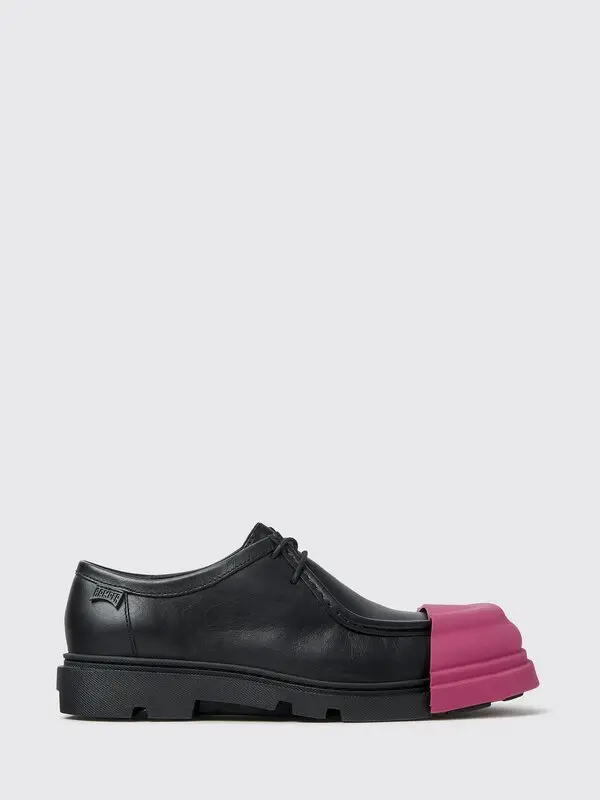 Camper Bicolour Calfskin Leather Lace-up Shoes With Rubber Toe Reinforcement - Black