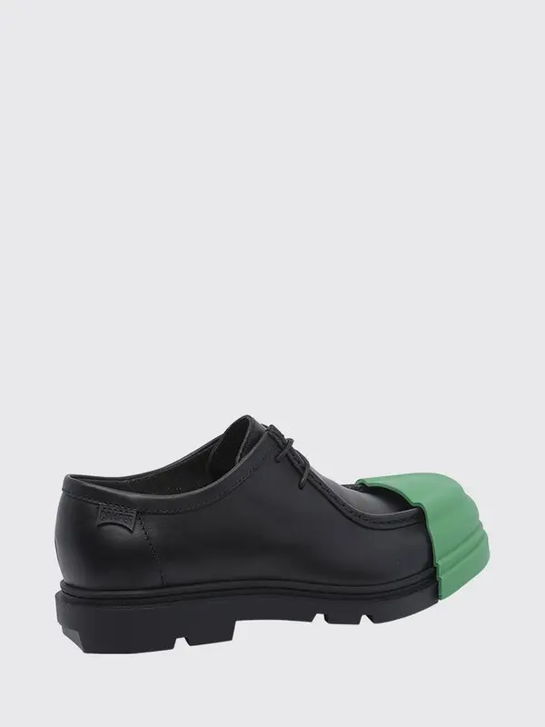 Camper Smooth Calfskin Leather Derby Shoes With Rubber Toe Reinforcement - Black