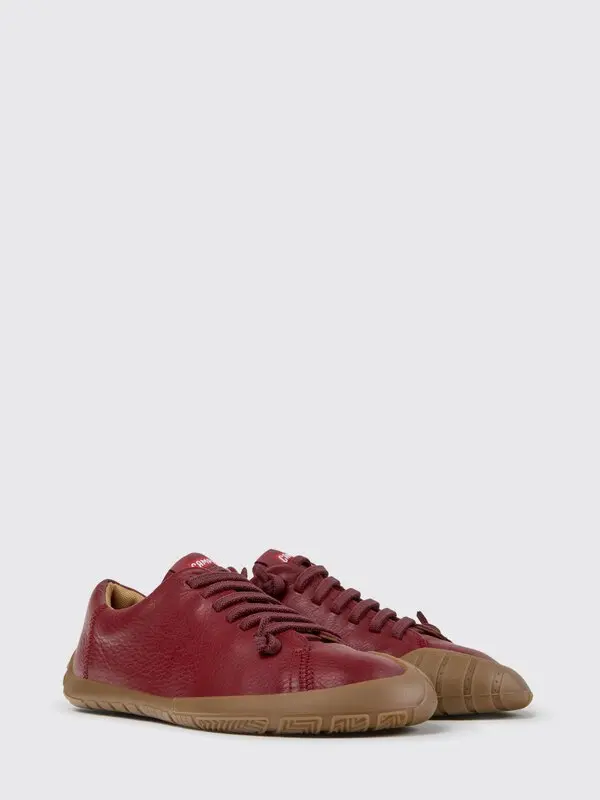 Camper Peu Path+ Grained Leather Slip-on Sneakers - Burgundy