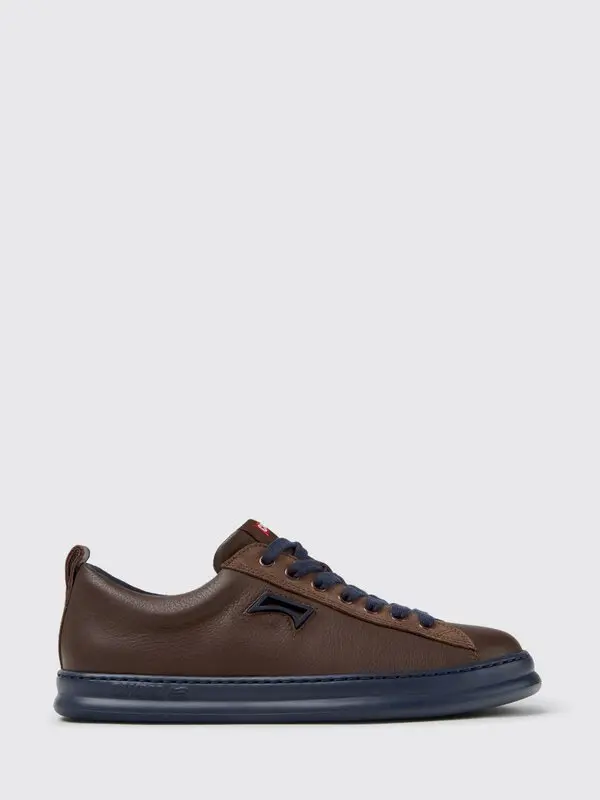 Camper Runner Low-top Sneakers In Natural Grained Leather With Xl Extralight Sole - Brown