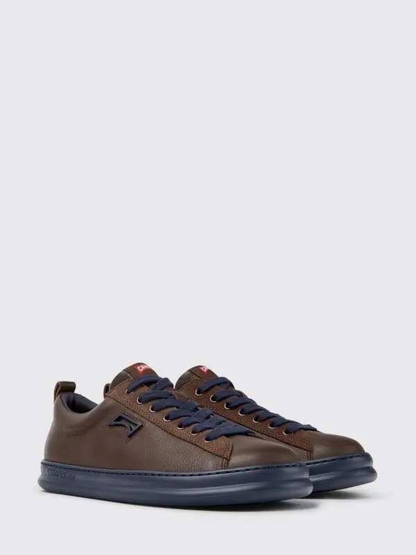 Camper Runner Low-top Sneakers In Natural Grained Leather With Xl Extralight® Sole