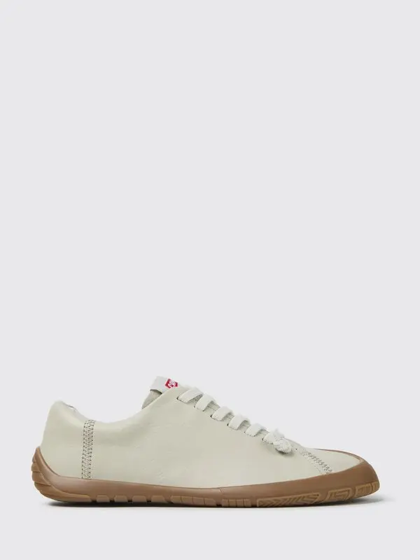 Camper Peu Path+ Smooth Leather Slip-on Sneakers With Elastic Laces - Beige