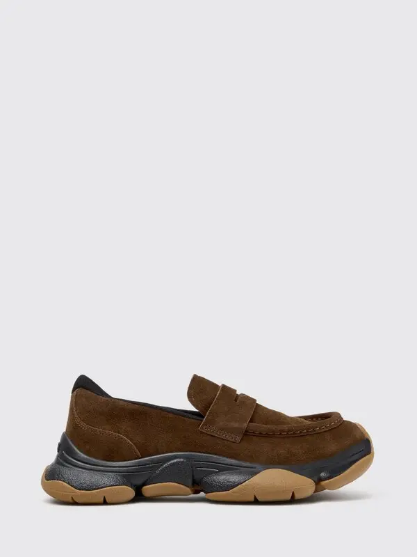 Camper Suede Loafers With Vibram Sole - Brown