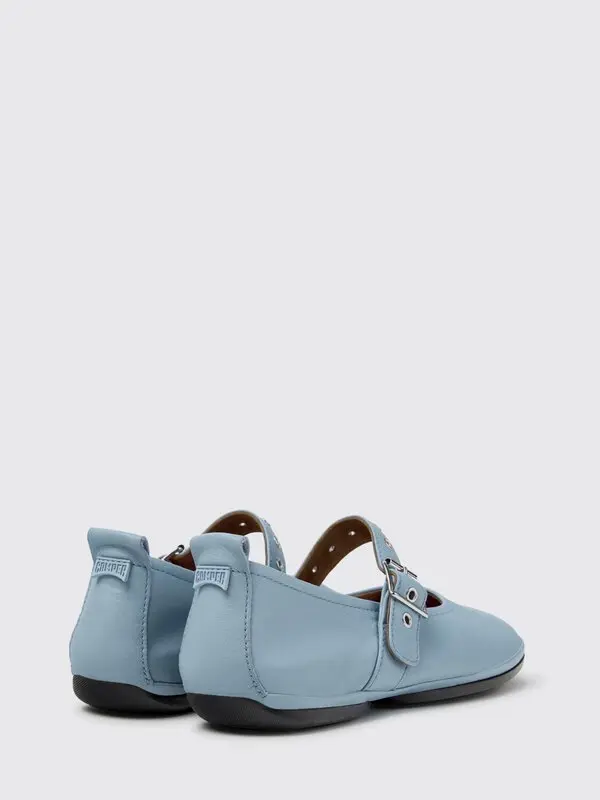 Camper Right Nina Calfskin Mary Jane Flats With Adjustable Strap