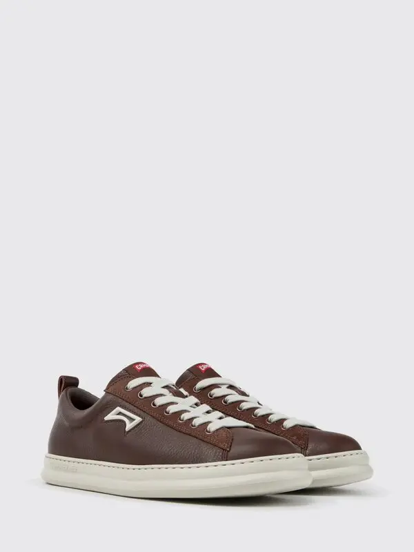 Camper Runner Low-top Sneakers In Natural Grained Leather With Xl Extralight® Sole