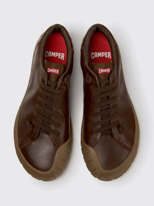 Camper Peu Path+ Slip-on Sneakers In Smooth Leather With Elastic Laces