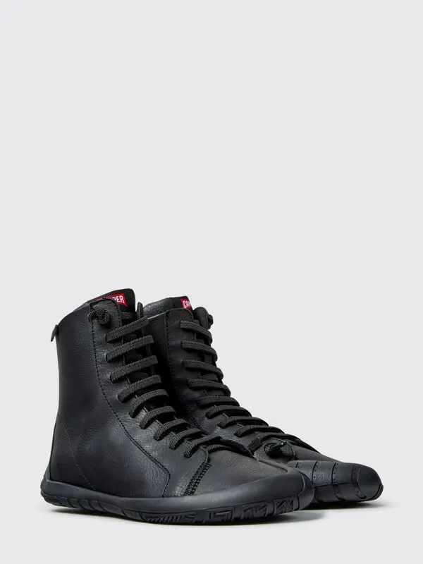 Camper Outdoor Smooth Calfskin Boots With Side Zip