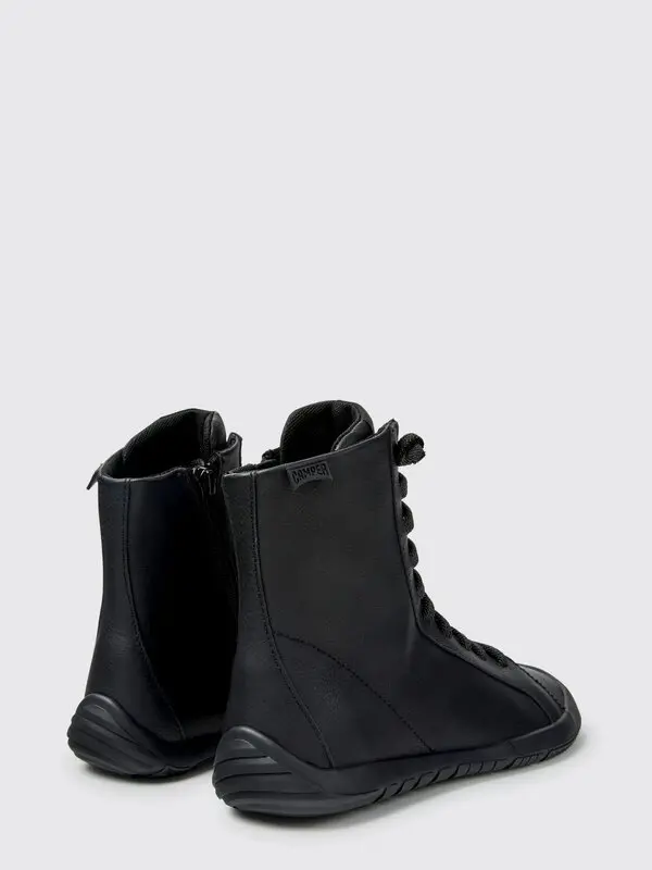 Camper Outdoor Smooth Calfskin Boots With Side Zip