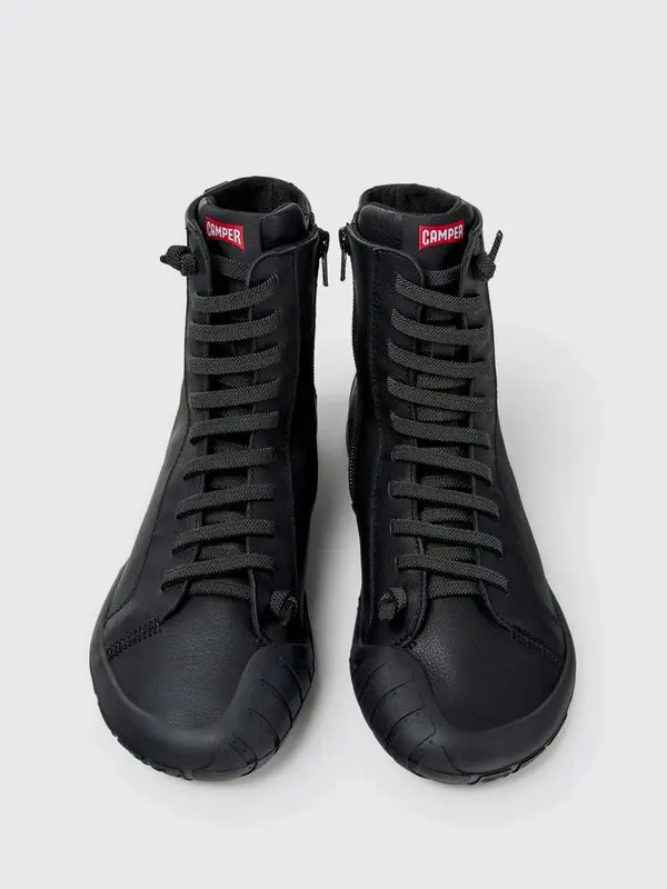 Camper Outdoor Smooth Calfskin Boots With Side Zip
