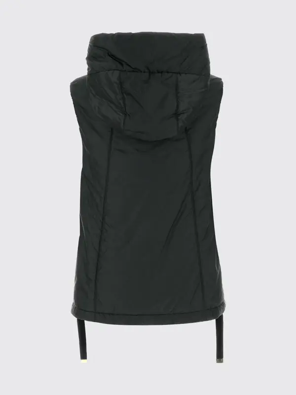 Max Mara Padded Technical Fabric Vest With Hood And High Neck - Green