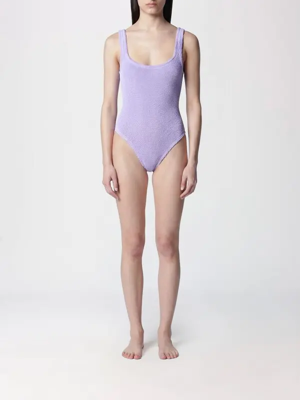 Hunza G Square Stretch One-piece Swimsuit With Square Neckline