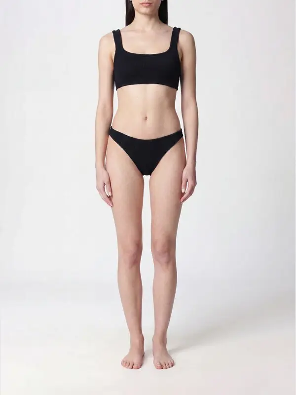 Hunza G Textured Two-piece Swimsuit - Black