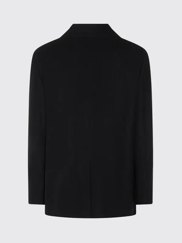 Canali Double-breasted Peacoat In Pure Virgin Wool With Classic Lapel Collar