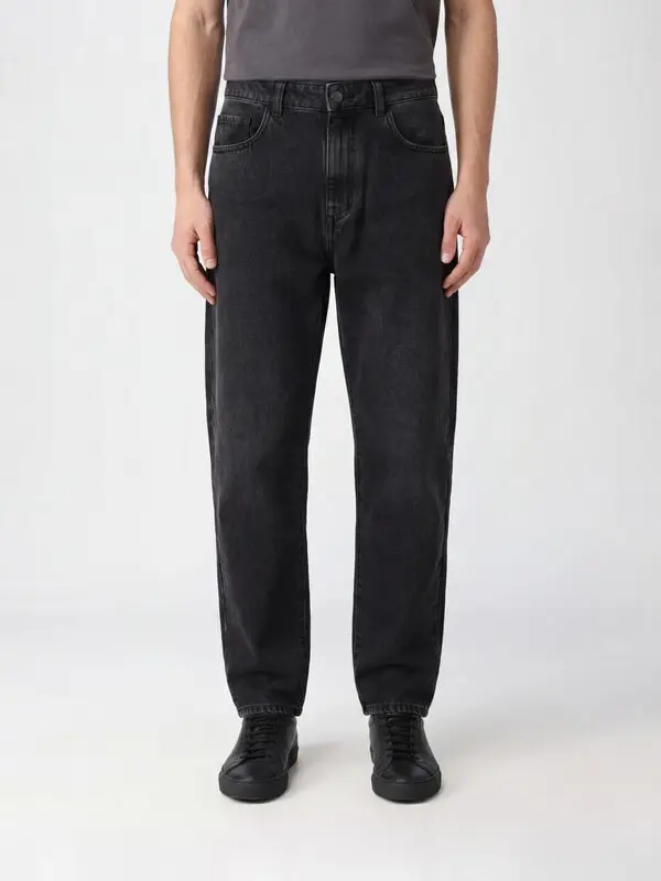 Canali Dmacro Baggy Jeans - Charcoal