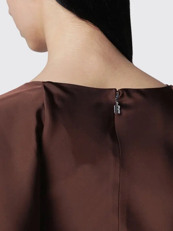 ROTATE BY BIRGER CHRISTENSEN U-neck Long Satin Sheath Dress For Ceremonies