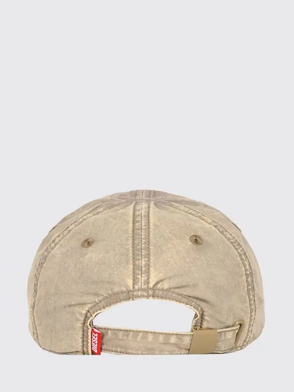 DIESEL® Recycled Nylon Baseball Cap With Embroidered Oval D Logo - Beige