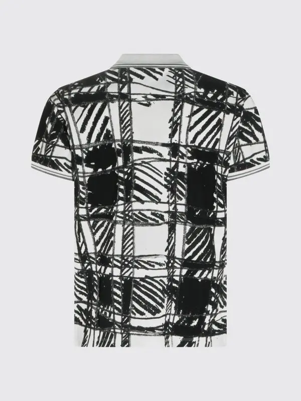 VIVIENNE WESTWOOD Slim Fit Orb Logo Abstract Print Cotton Polo