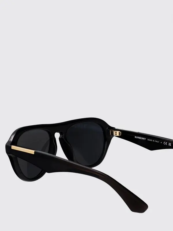 Burberry Aviator Acetate Sunglasses With Rounded Shape And Logo