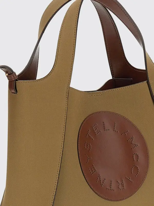 Stella McCartney Logo Canvas Handbag With Removable Pouch
