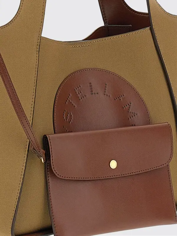 Stella McCartney Logo Canvas Handbag With Removable Pouch