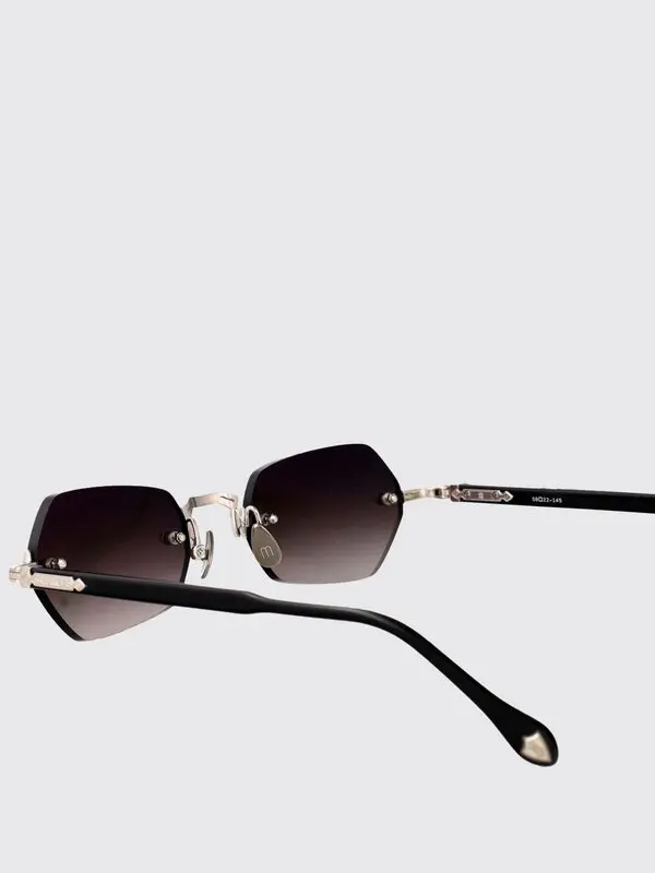 Matsuda Flared Frame Sunglasses In Tortoiseshell Acetate And Metal - Silver
