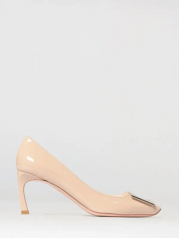 ROGER VIVIER Trompette Patent Leather Pumps With Stiletto Heel - Blush Pink