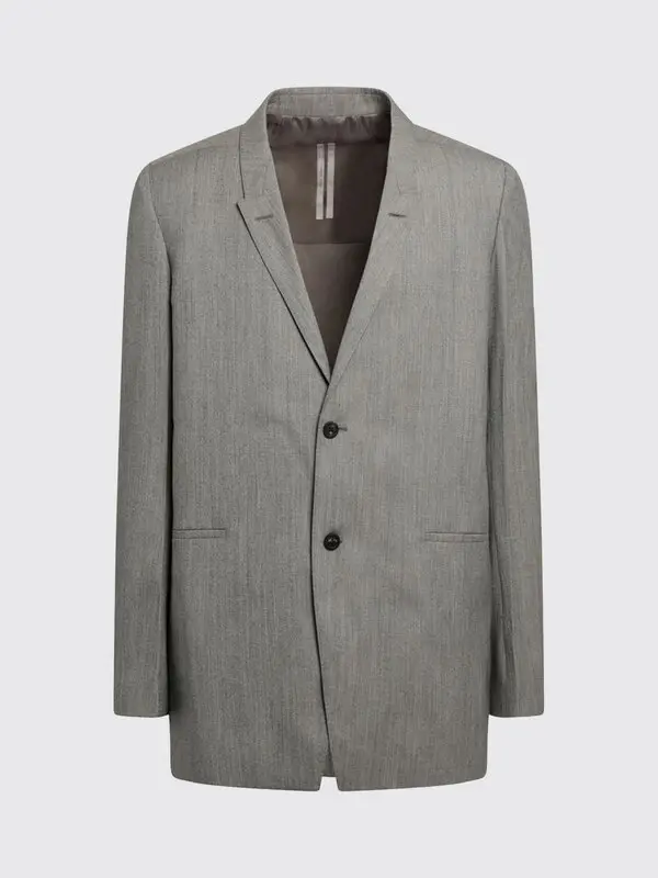 Rick Owens Peak Lapel Single-breasted Wool Blazer
