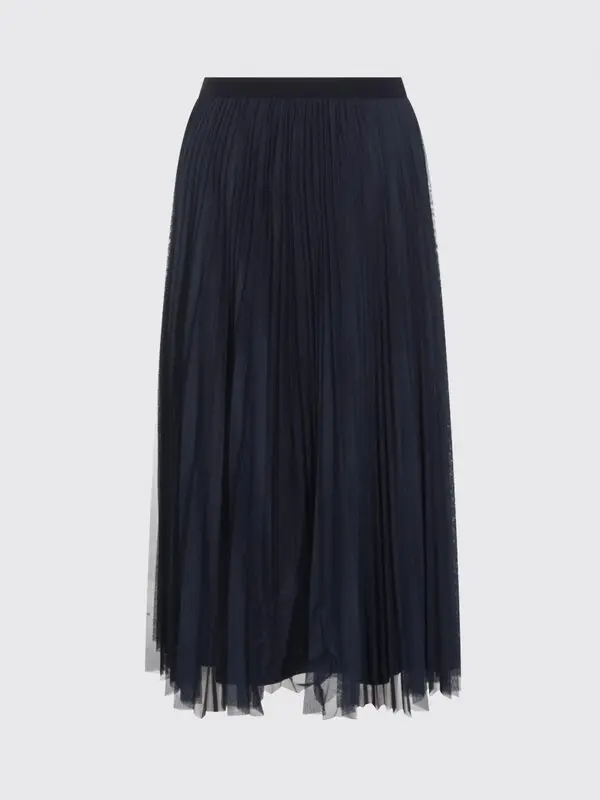 Fabiana Filippi Pleated Crêpe Midi Skirt With Elasticated Waist - Blue