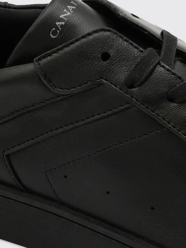 Canali Low-top Leather Trainers - Black